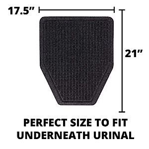 Urinal Mats (8 Pack) - Bathroom Urinal Mat for Floor - Dark Gray Commercial Splash Mats for Men's Restroom