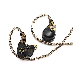 DUNU TALOS 14.6mm Planar Driver in-Ear Monitors, Hybrid 2 Balanced Armature and Magnetic Driver IEMs in-Ear Earphones (Black)