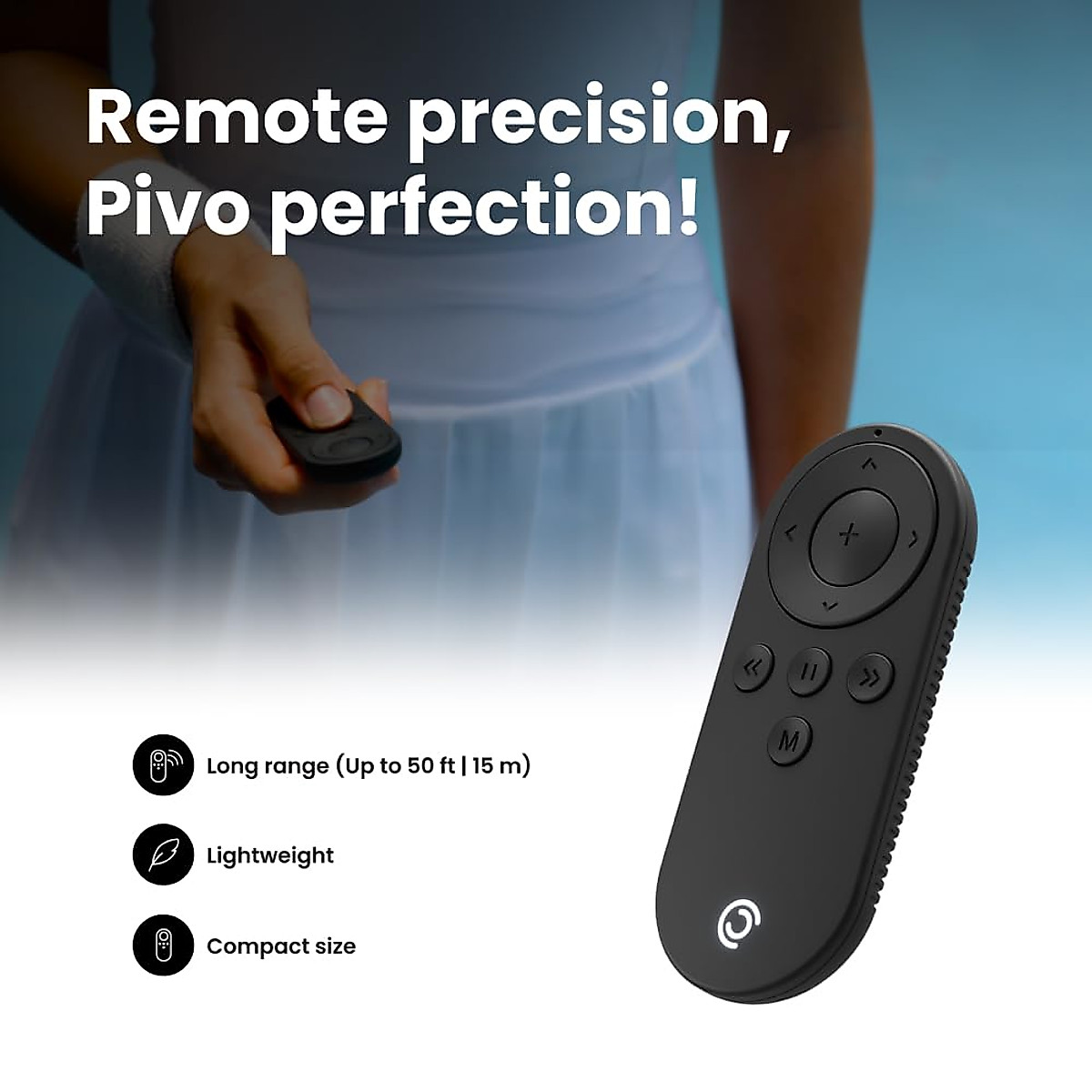 Pivo Remote Control - Lightweight Infrared Wireless Selfie Photo Shutter & Video Controller Clicker Compatible with Pivo Pod Lite Classic Content Creator Essential