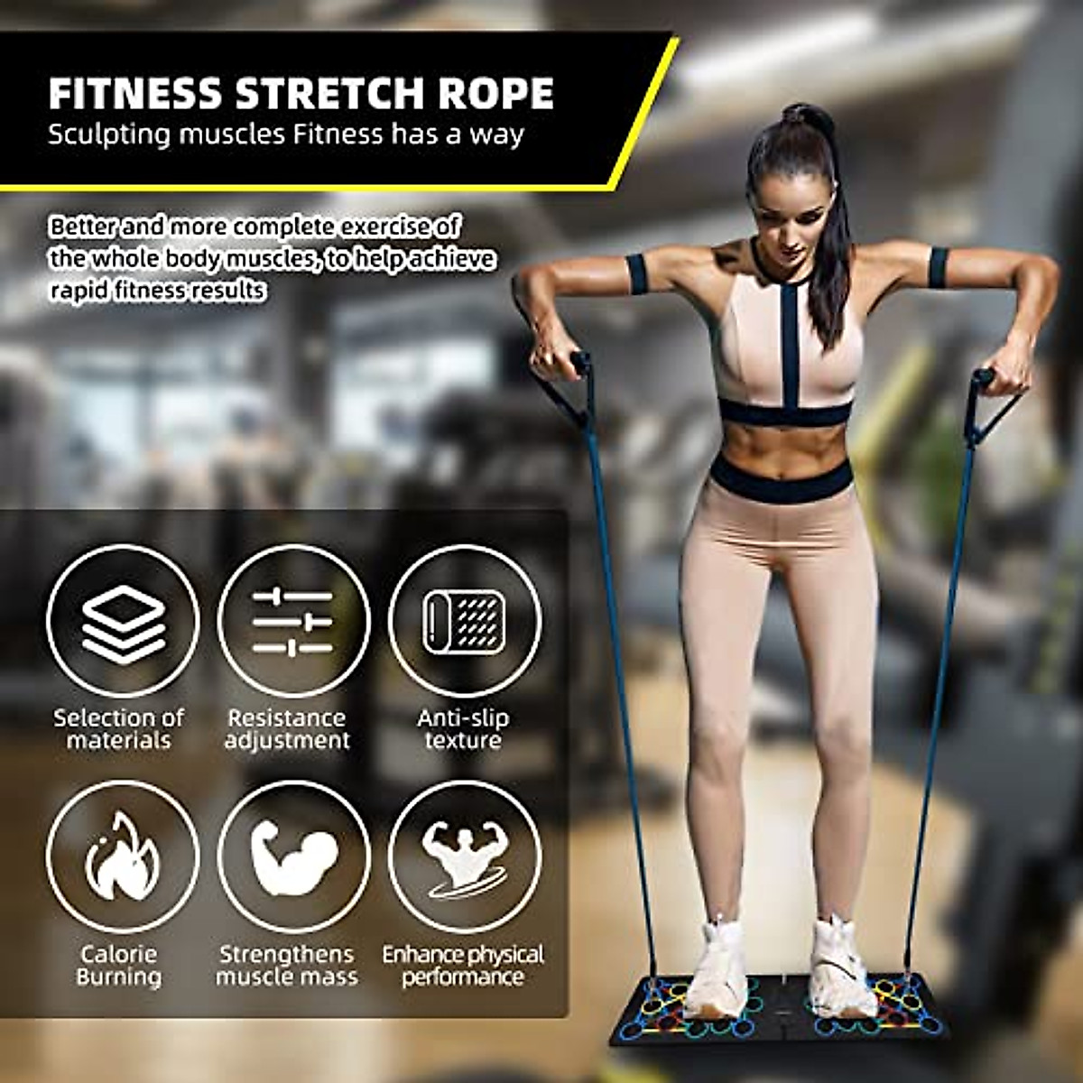 Home Workout Equipment Push Up Board 24 in 1 Multi-Functional Pushup Bar System Fitness Floor Chest Muscle Exercise Professional Equipment Burn Fat Strength Training Arm Men & Women Weights
