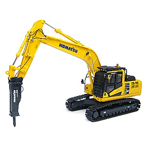 Universal Hobbies Model 1:50 Komatsu Digger PC 210LC-10 with Hydraulic Hammer UH-8096