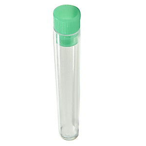 10Pcs 7x100mm Test Tubes with Green Caps Clear Plastic Test Tubes Set for Halloween, Christamas, Scientific Themed Kids Birthday Party Supplies, Daily Storage Home Storage Box Sealed Bottle.