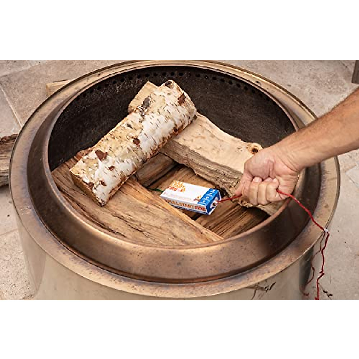 Pull Start Fire Pull String Firestarter | No Matches Required, Fire Starts in Seconds | for Campfires, Grill, Fireplace, BBQ | Lights Wet Wood, Easy to Use, Food Safe and Weather Resistant | 3 Pack