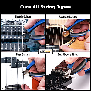 MusicNomad Grip ONE - String Winder, String Cutter, Bridge Pin Puller Tool for Acoustic, Electric & Bass Guitar (MN223)