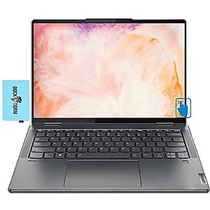 Lenovo Yoga 7i 14.0" 2.2K IPS Touchscreen 2-in-1 Laptop 12th Gen (Intel i5-1235U (Beat i7-1165G7),10-Core, 8GB LPDDR5, 512GB SSD, Intel Iris Xe, Backlit KYB, FP, WiFi 6, Win 11 Home) w/Hub (82QE00)