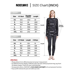 NOOYME Thermal Underwear for Women Long Johns for Women, Base Layer Women Camouflage