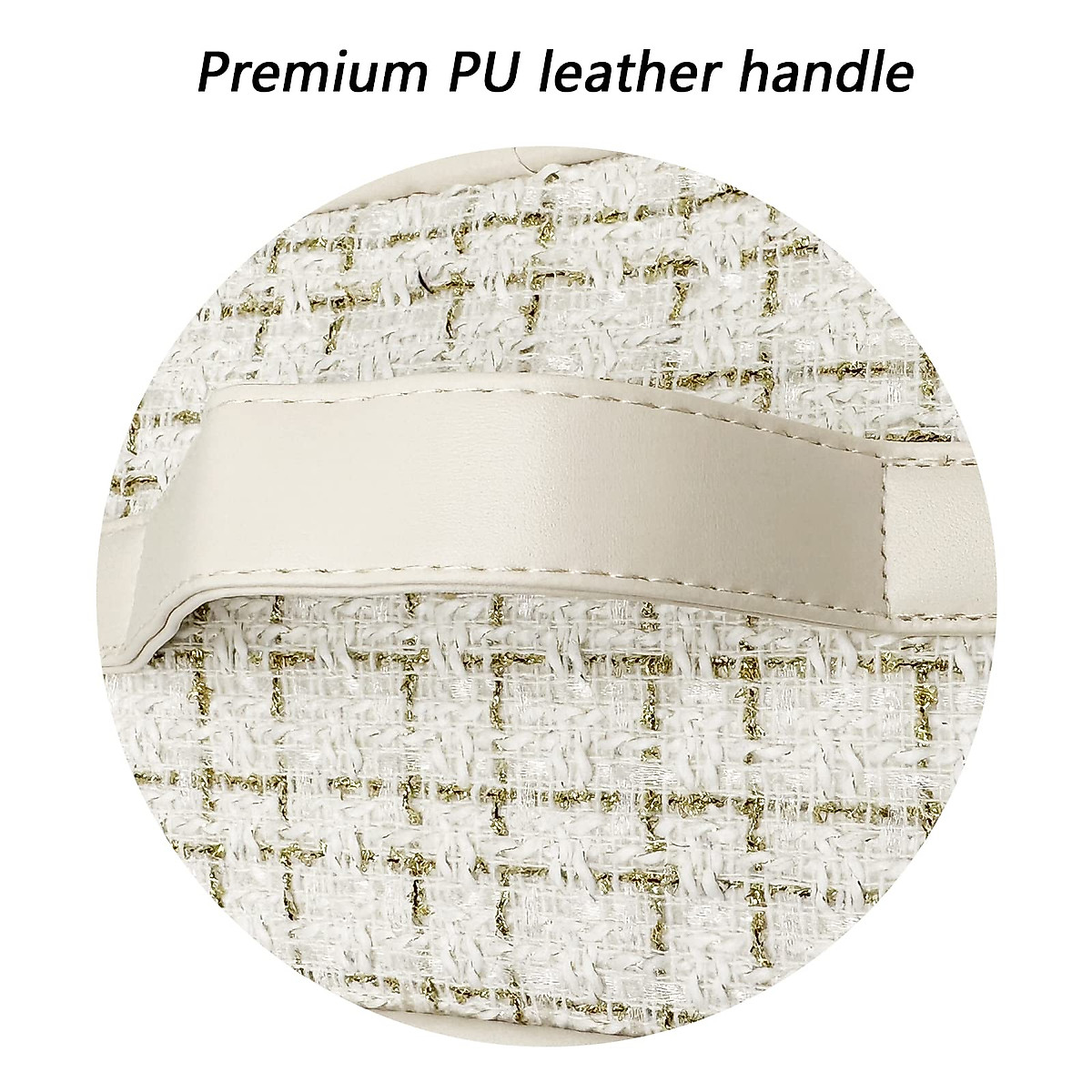 UBMSA Travel Makeup Bag Cosmetic Bag for Women Girls, Large Capacity Weave Woolen Cloth Travel Toiletry Organizer Makeup Bags Accessories Storage (White)