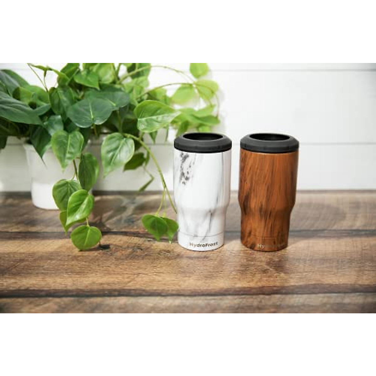 4-IN-1 DOUBLE WALL STAINLESS STEEL CAN COOLER WITH BEER OPENER. INSULATED STAINLESS STEEL DRINK FOR 12OZ SLIM CANS, STANDARD CANS, BEER BOTTLES AND DRINKING CUP