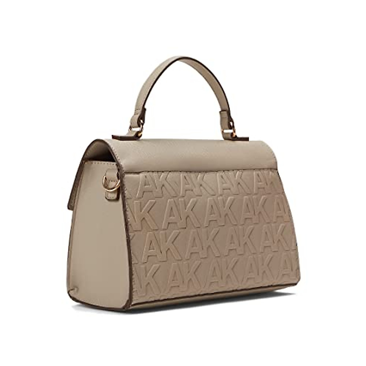 Anne Klein Top-Handle Satchel with Embossed Logo Stone One Size