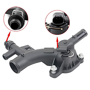 902-846 Engine Coolant Water Outlet Compatible with Chevy Cruze 2011-2016 Sonic 2012-2020 Trax 2013-2020 Buick Encore 2013-2019 1.4L L4 Replace# 25193922 55565334 Thermostat Housing