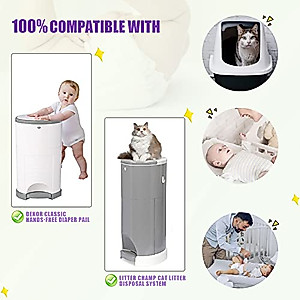 Refills Compatible with Dekor Classic Diaper Pail Refills 4 Pack Diaper Pail Liners Lavender Scent
