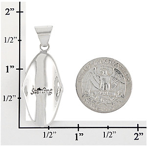 Turquoise Necklace 925 Sterling Silver Pendant & 18" Chain (Turquoise)