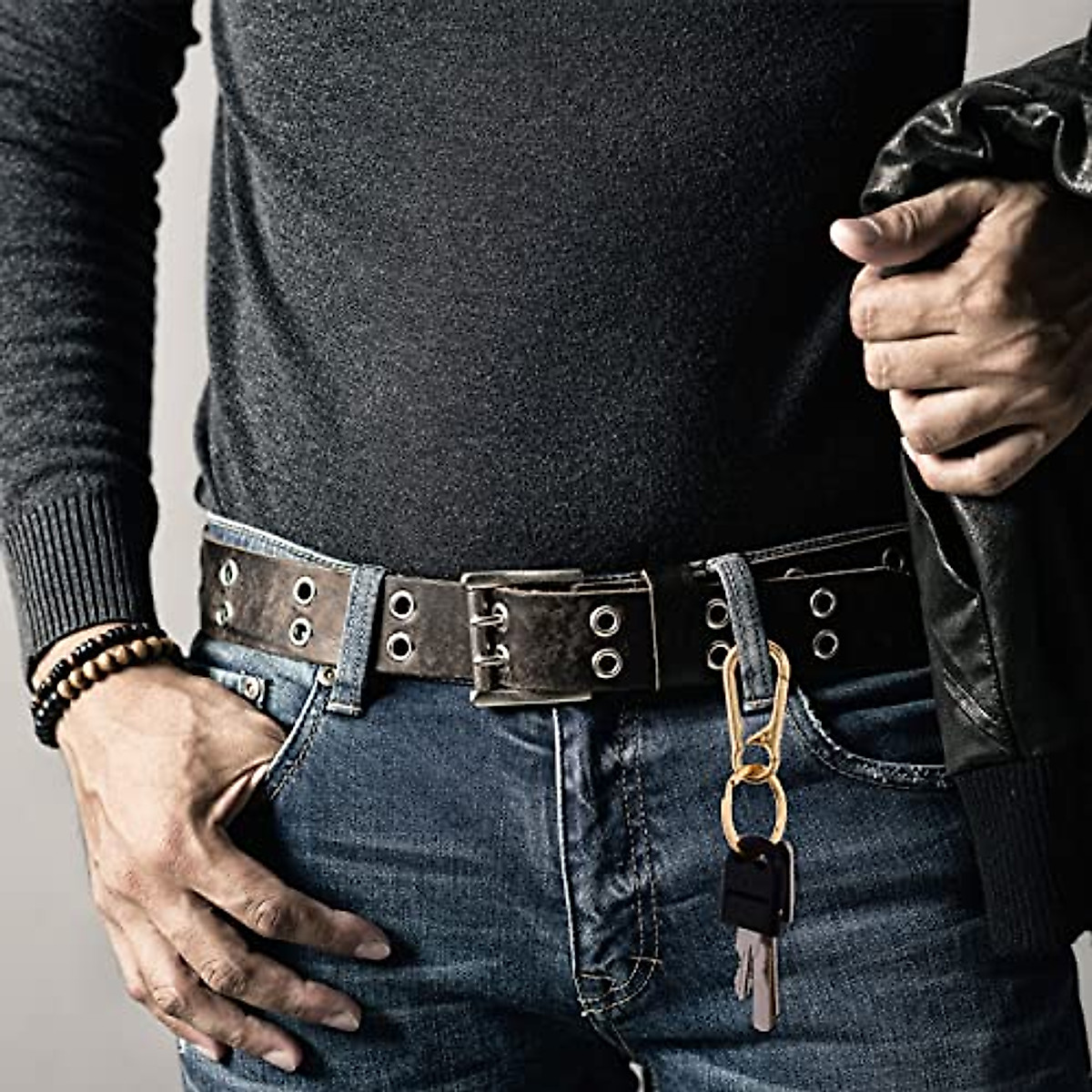 Hapeper Keychain 3 Pieces Metal Keyring Key Ring Chain Clip Keychains