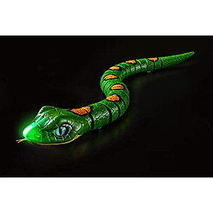 Robo Alive Slithering Snake Series 3 Green by ZURU Battery-Powered Robotic Light Up Reptile Toy That Moves (Green),7150B