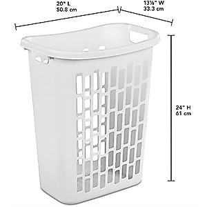 CR-FUSE 2 Pcs Of Mainstays Rectangular Open Laundry Hamper, White (2-Pack)