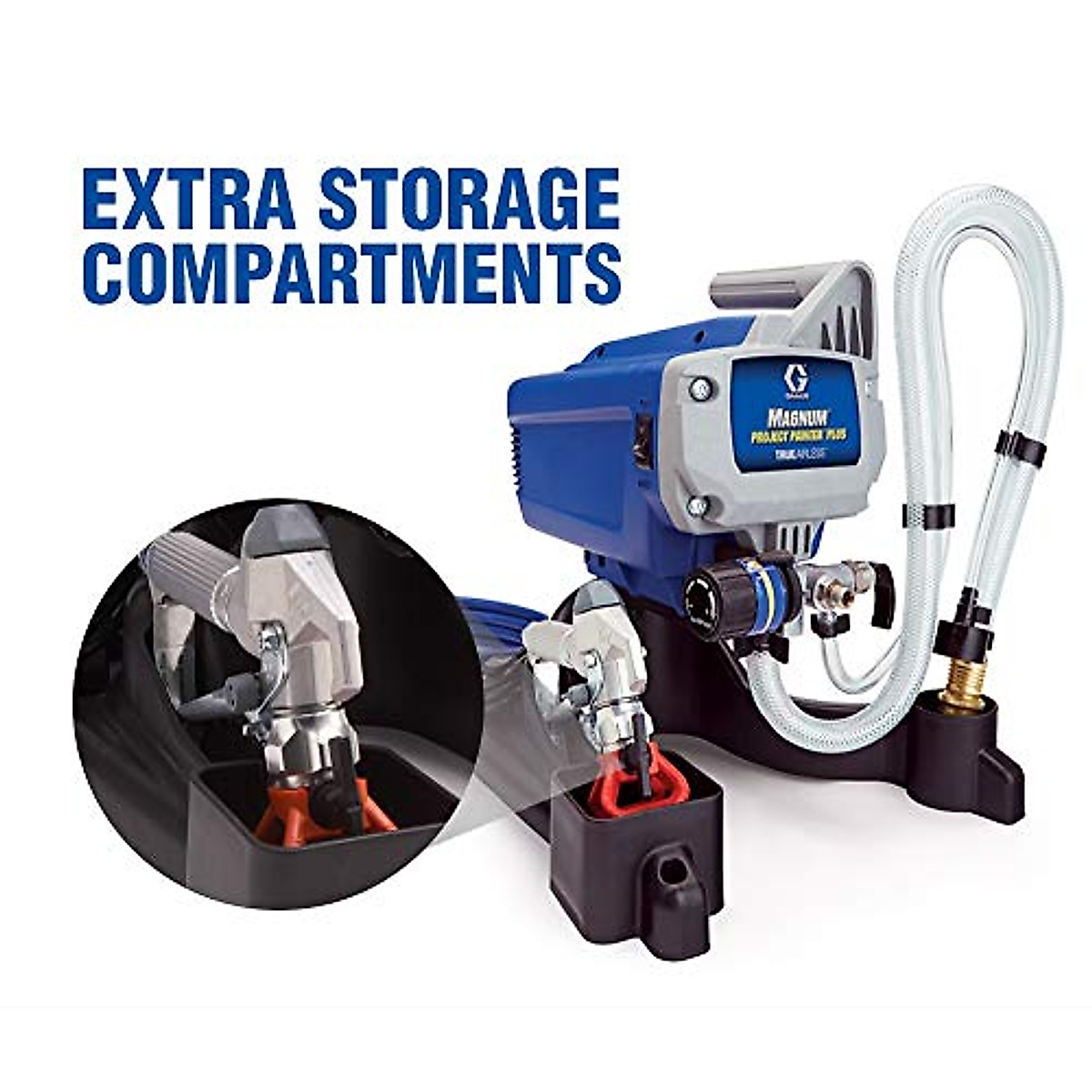 Graco Magnum 257025 Project Painter Plus Paint Sprayer, Multicolor & 243040 Extension with RAC IV Tip Guard, 10-Inch, Gray