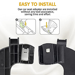 Car Seat Adapter, Car Seat Adapter for Stroller, Durable Car Seat Adapter, Nylon Car Seat Adapter for Stroller Compatible with Baby Jogger ( City Go/City Select ) & Graco Car Seats, Black