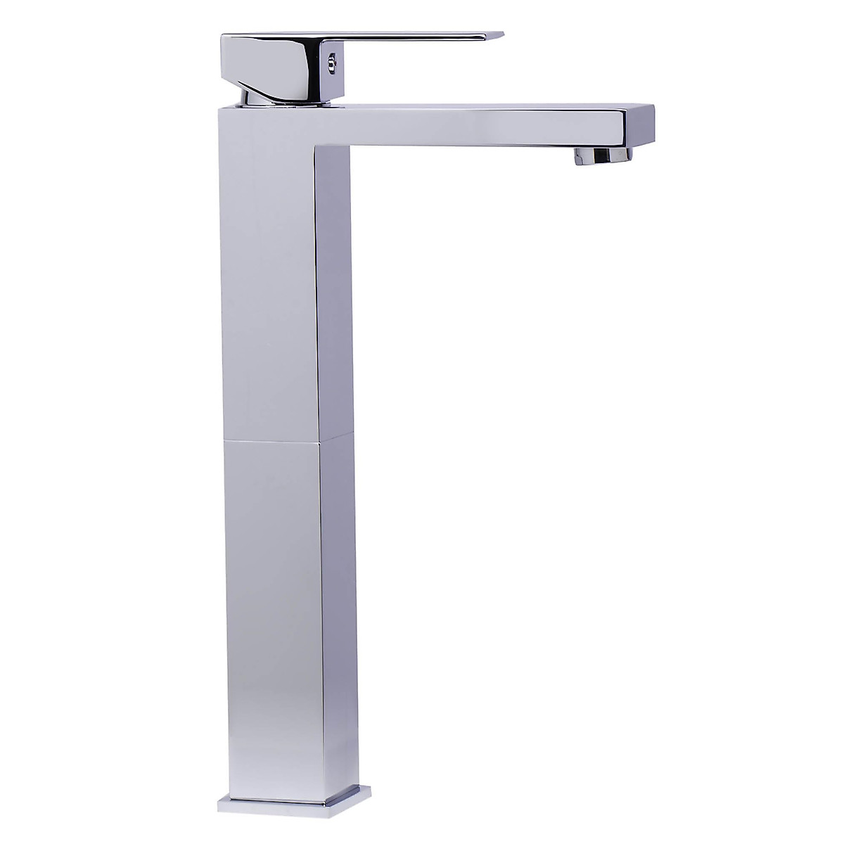 ALFI brand AB1129 Tall Square Single Lever Bathroom Faucet, Polished Chrome