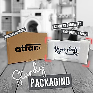 ATFANO Acrylic Dryer Sheet Holder with Strong Hinged Lid & Curved Corners for Laundry Room, Living Room, Kitchen, Farmhouse Décor & Organization, Large Size, Durable, Eco- friendly