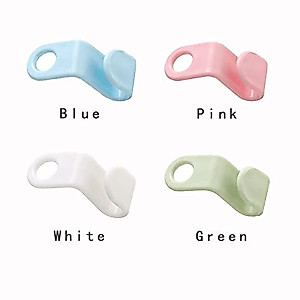 AOOF 60PCS Clothes Hanger Connector Hooks 4-Colors Hanger Extender Clips Plastic Cascading Clothes Hooks for Wardrobe