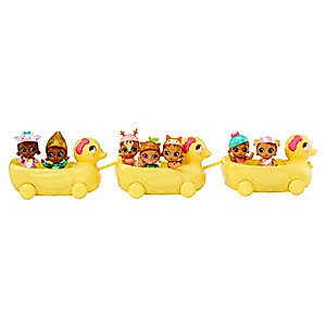 Baby Born Mini Babies Playset – Unwrap Surprise Twins or Triplets Collectible Baby Dolls with Soft Swaddle, Blanket, Ducky Pull Toy Series 3 Multicolor
