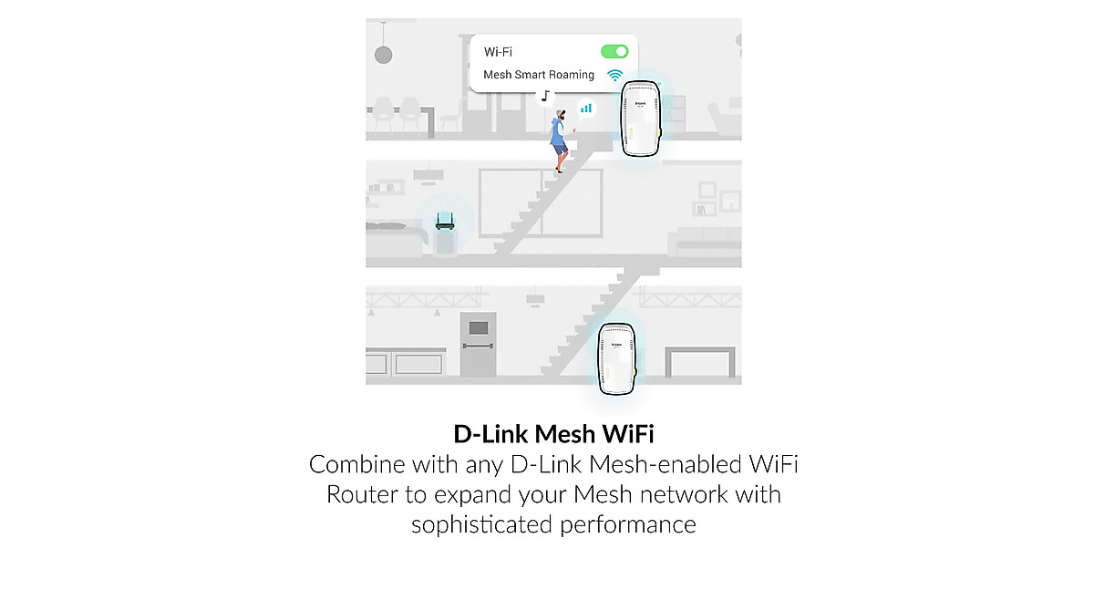 D-Link AC1900 WiFi Range Extender | Mesh Signal Booster