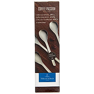 Coffee Passion Espresso Spoon Set of 4 by Villeroy & Boch - 18/10 Stainless Steel - Dishwasher Safe - 4 Inches