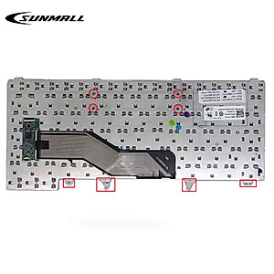 SUNMALL US Layout Replacement Keyboard Without Backlit Compatible with Dell Latitude E5420 E5430 E6220 E6320 E6330 E6420 E6430 E6440 Series (Without Pointer Stick)
