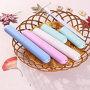 loinhgeo Portable Outdoor Travel Dustproof Toothbrush Protector Case Cover Storage Box Container Pink