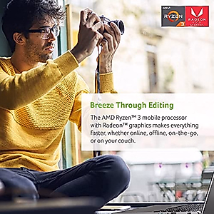 ASUS 2023 Newest Vivobook Laptop, 14 Inch Display, AMD Ryzen 3 3250U Processor, 12GB RAM, 256GB SSD, Intel HD Graphics 5000, Bluetooth, Webcam, Windows 11 in S Mode, Slate Grey