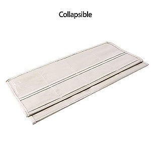 SZFY Hanging Jewelry Organizer, Wardrobe Necklaces Bracelets Earrings Accessories Organizer, 80 Pocket Organizer for Holding Jewelries - Beige