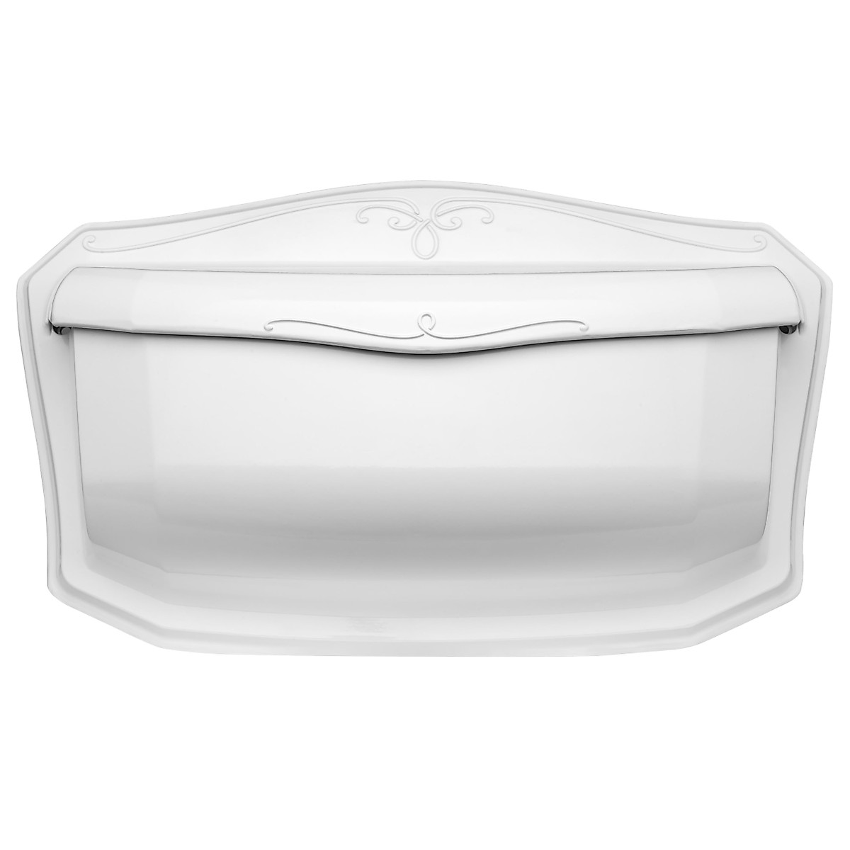 Architectural Mailboxes Villa Aluminum Wall Mount Mailbox, 2541W, White, Small Capacity