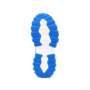 Mazino Chrome Kids Unisex Fashion Sneakers Lace-Up Shoes Tennis for Boys and Girls - Blue/Red/Black, Size 5.5 Youth