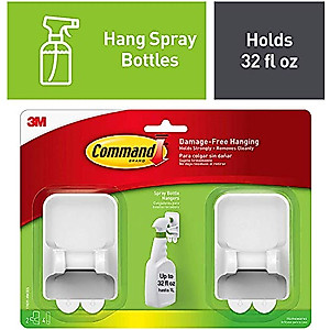 Command Spray Bottle Hangers Value Pack, 2-Hangers, 4-Large Strips (17009-HW2ES) (2)