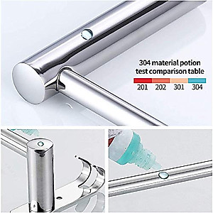Stretchable 24-30 Inches Towel Bar for Bathroom Kitchen Hand Towel Holder Dish Cloths Hanger SUS304 Stainless Steel RUSTPROOF Wall Mount No Drill Sdjustable (3 bar)