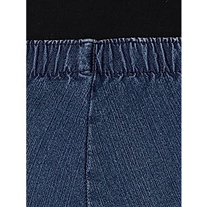 Chic Classic Collection Women's Size Stretch Elastic Waist Pull-On Pant, Mid Shade Denim, 24 Plus Petite