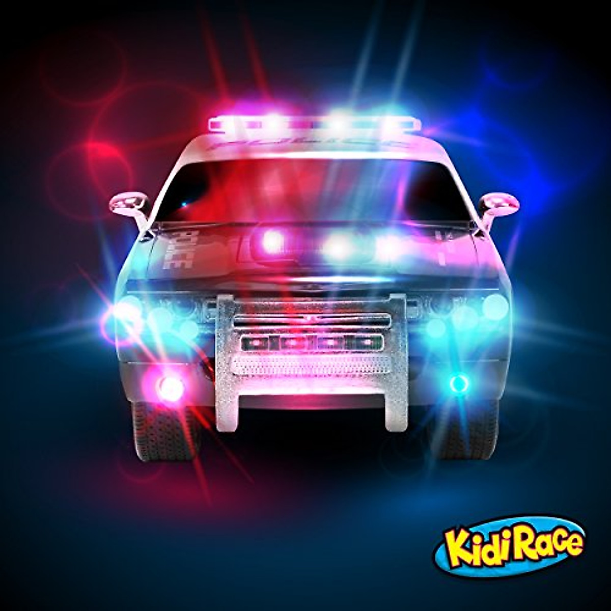KidiRace Remote Control Police Car Toy with Lights and Sirens for Boys - Rechargeable Cop Car - Durable RC Police Car Toy for Kids 3 Years and Up