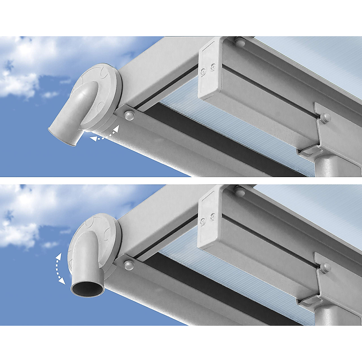 Palram - Canopia Olympia 10' x 24' Patio Cover - White/White