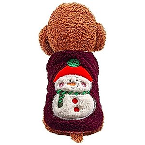 Dog Sweaters for Large Dogs Cold Weather Pet Clothes Rack Small Christmas Snowman Cat Pet Clothes Holiday