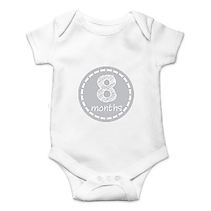 Months in Motion Baby Monthly Stickers - Baby Milestone Stickers - Newborn Boy Stickers - Month Stickers for Baby Boy - Baby Boy Stickers - Newborn Monthly Milestone Stickers (20 Count)