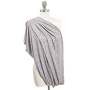 Bebe au Lait Premium Jersey Nursing Scarf, Lightweight and Breathable Cotton, One Size Fits All - Lexington