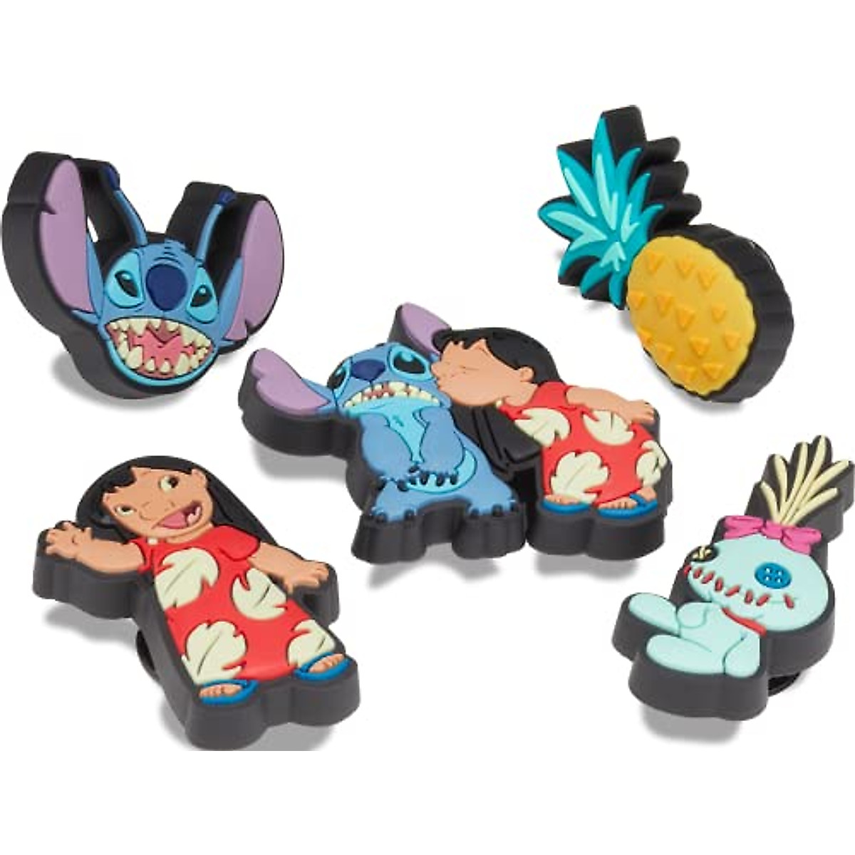 Crocs Jibbitz 5-Pack Disney Shoe Charms | Jibbitz for Crocs, Lilo and Stitch, One Size