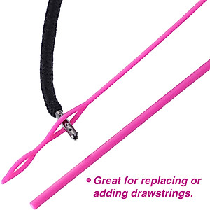 Drawstring Cords Replacement Drawstrings with Easy Threader for Sweatpants Shorts Pants Jackets Coats (Black, White)