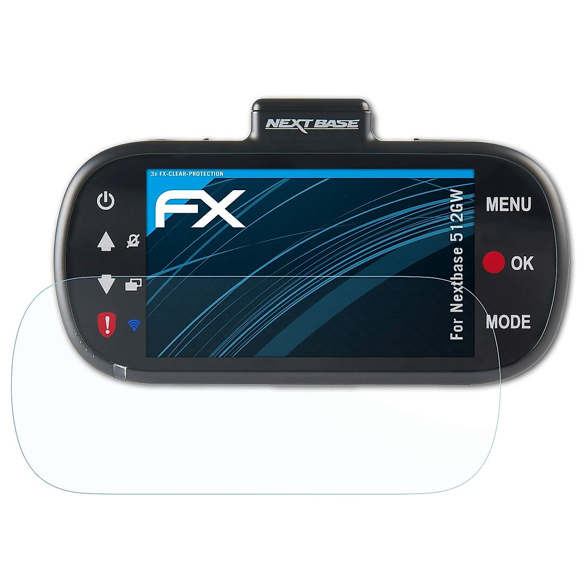 atFoliX Screen Protection Film compatible with Nextbase 512GW Screen Protector, ultra-clear FX Protective Film (3X)