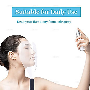 AUEAR, 2 PCS Pro Barber Hair Salon Hairdressing Clear Hairspray Face Shield Hair Stylist Mask Hair Cutting Dust Water Proof Transparent Plastic Face Shields Eyes Protector Cover (Clear, 12.7" x 5.9")