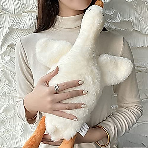 Tanha Goose Stuffed Animal, Soft Small Goose Plush, Cute Stuffed Goose, Duck Stuffed Animal - 20 inch, White