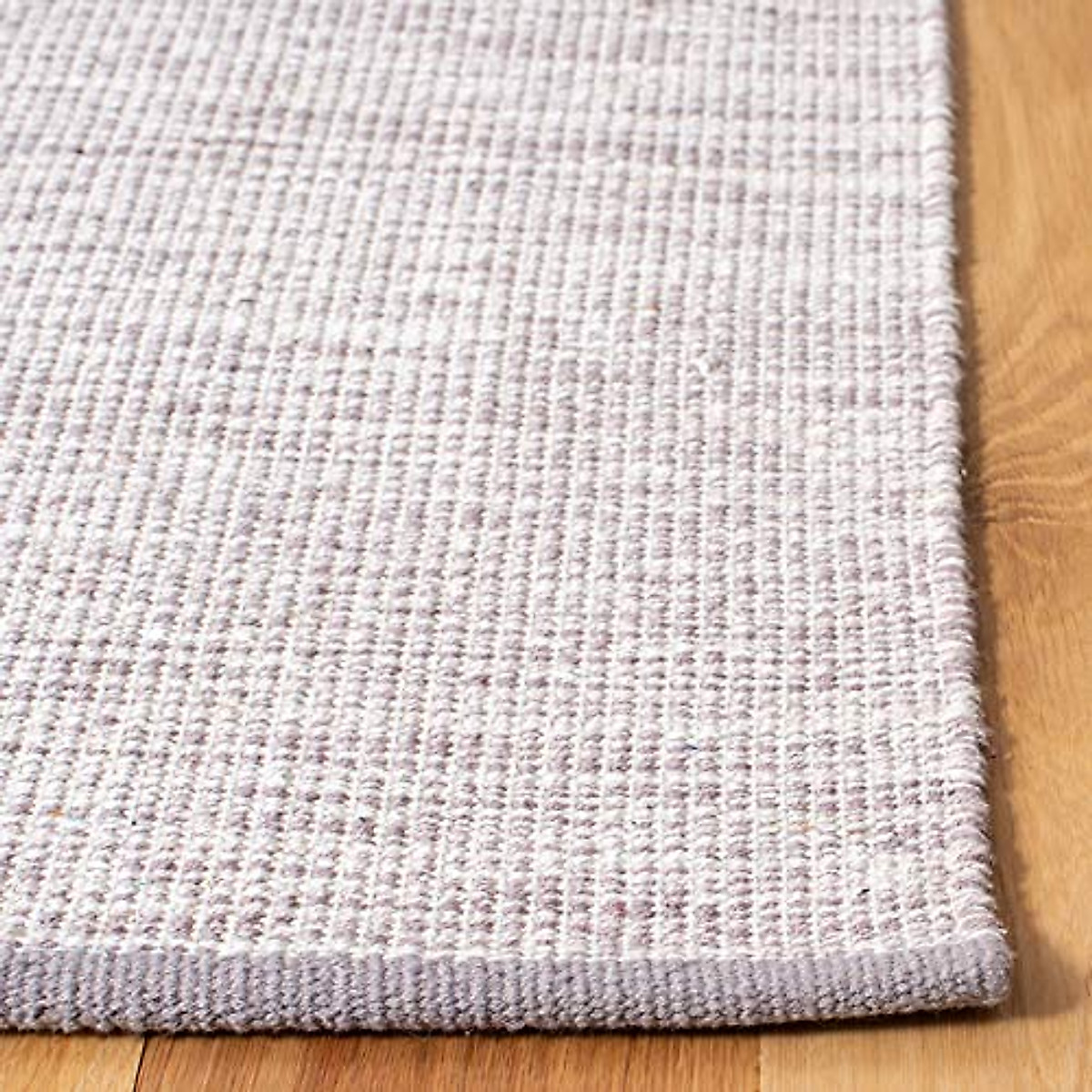 SAFAVIEH Montauk Collection 4' x 6' Silver MTK250G Handmade Flatweave Cotton Area Rug