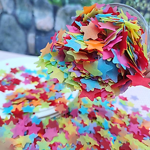 Mybbshower Rainbow Paper Star Confetti Table Scatter for Birthdat Party Pack of 4000 Pieces