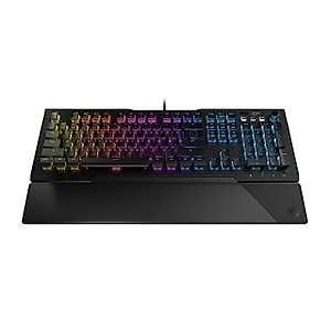 ROCCAT Vulcan 121 Mechanical PC Tactile Gaming Keyboard, Titan Switch, AIMO RGB Backlit Lighting Per Key, Anodized Aluminum Top Plate and Detachable Palm/Wrist Rest, Black