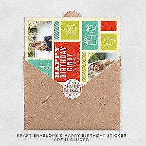 Color King Studio Personalized Birthday Card, Happy Birthday Card, Custom Greeting, Handmade Birthday Cards, Custom Photo Card